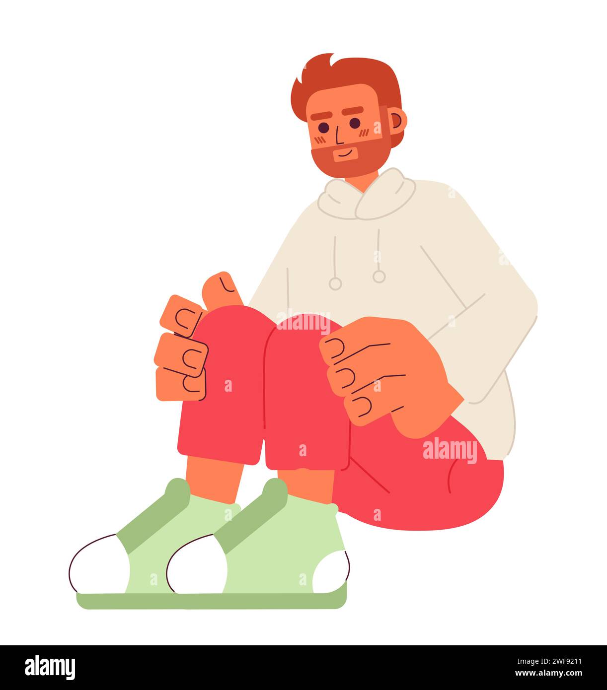 Relaxed caucasian man male Stock Vector Images - Alamy