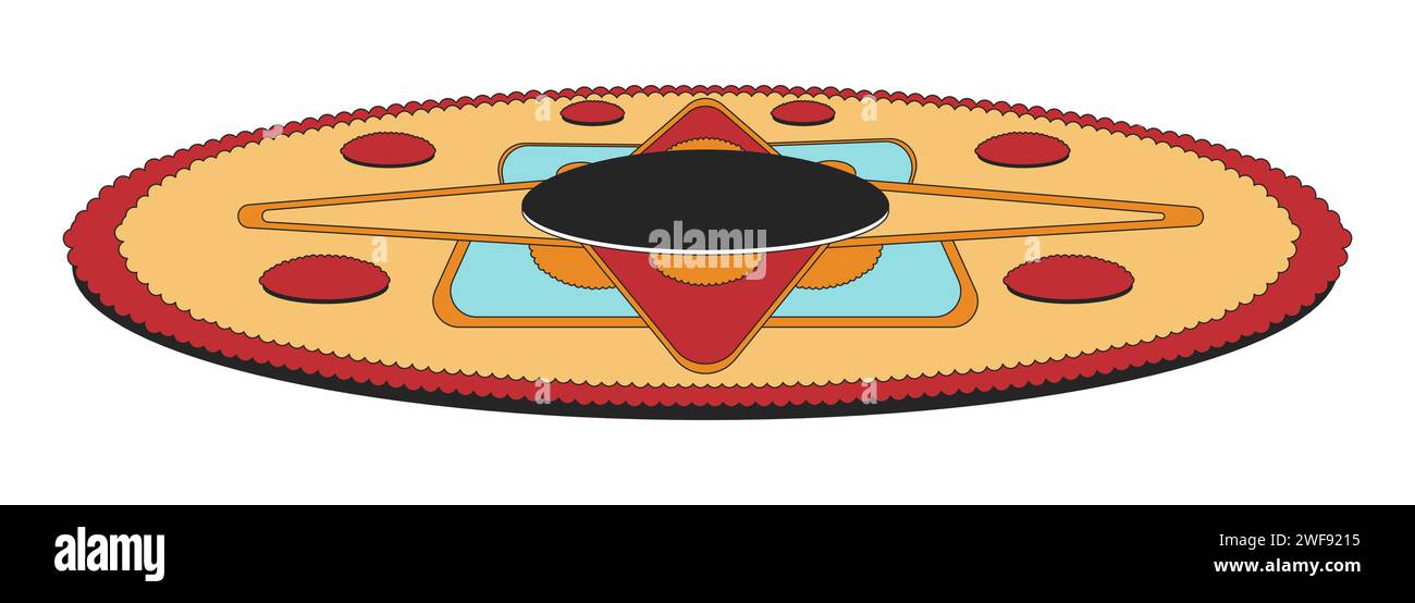 Diwali rangoli 2D linear cartoon object Stock Vector Image & Art - Alamy