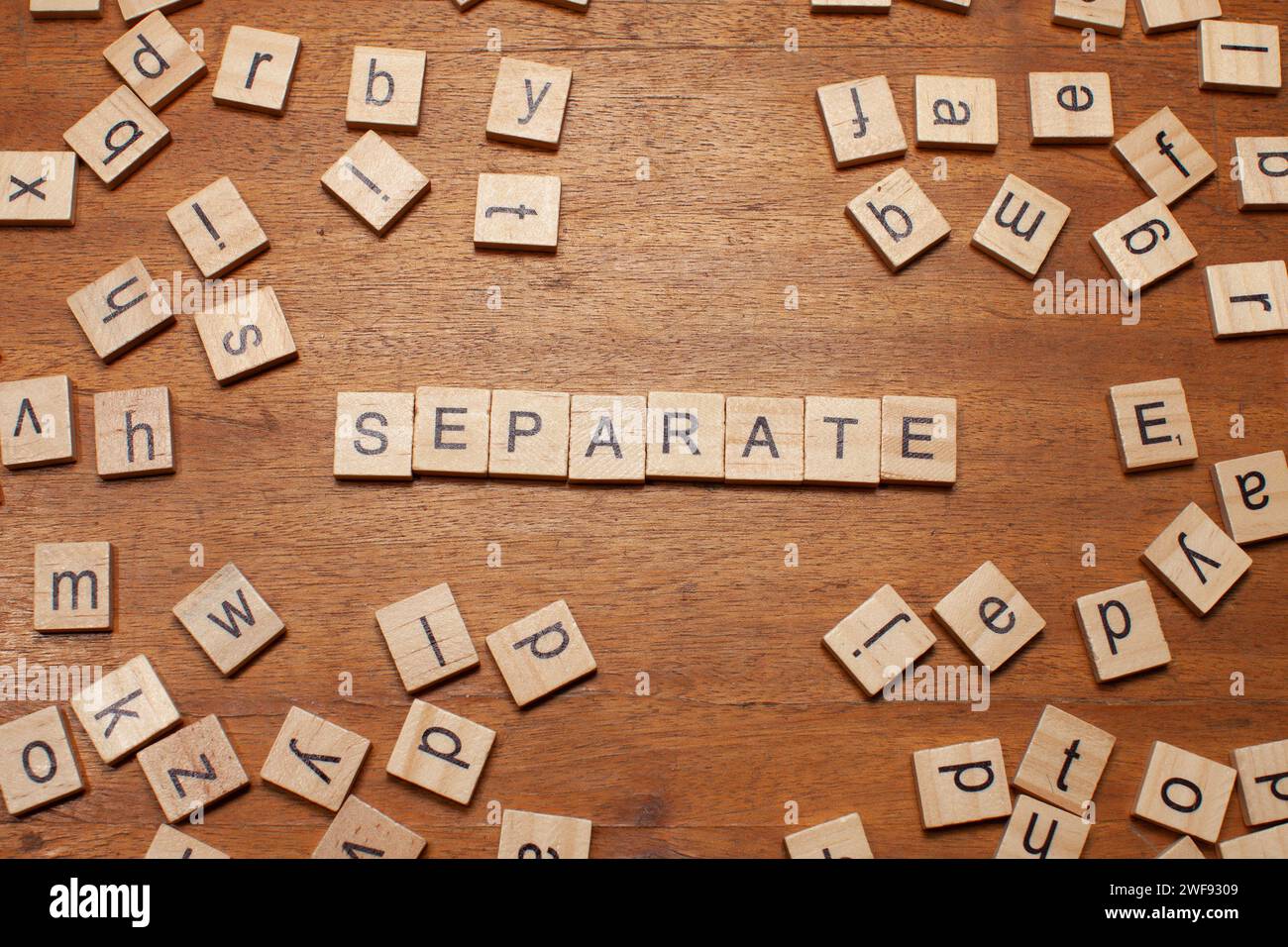 Separate letters hi-res stock photography and images - Alamy