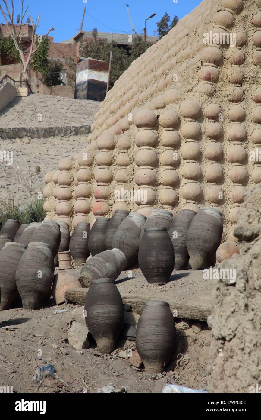 pottery, buildings, suny in a village Stock Photo - Alamy