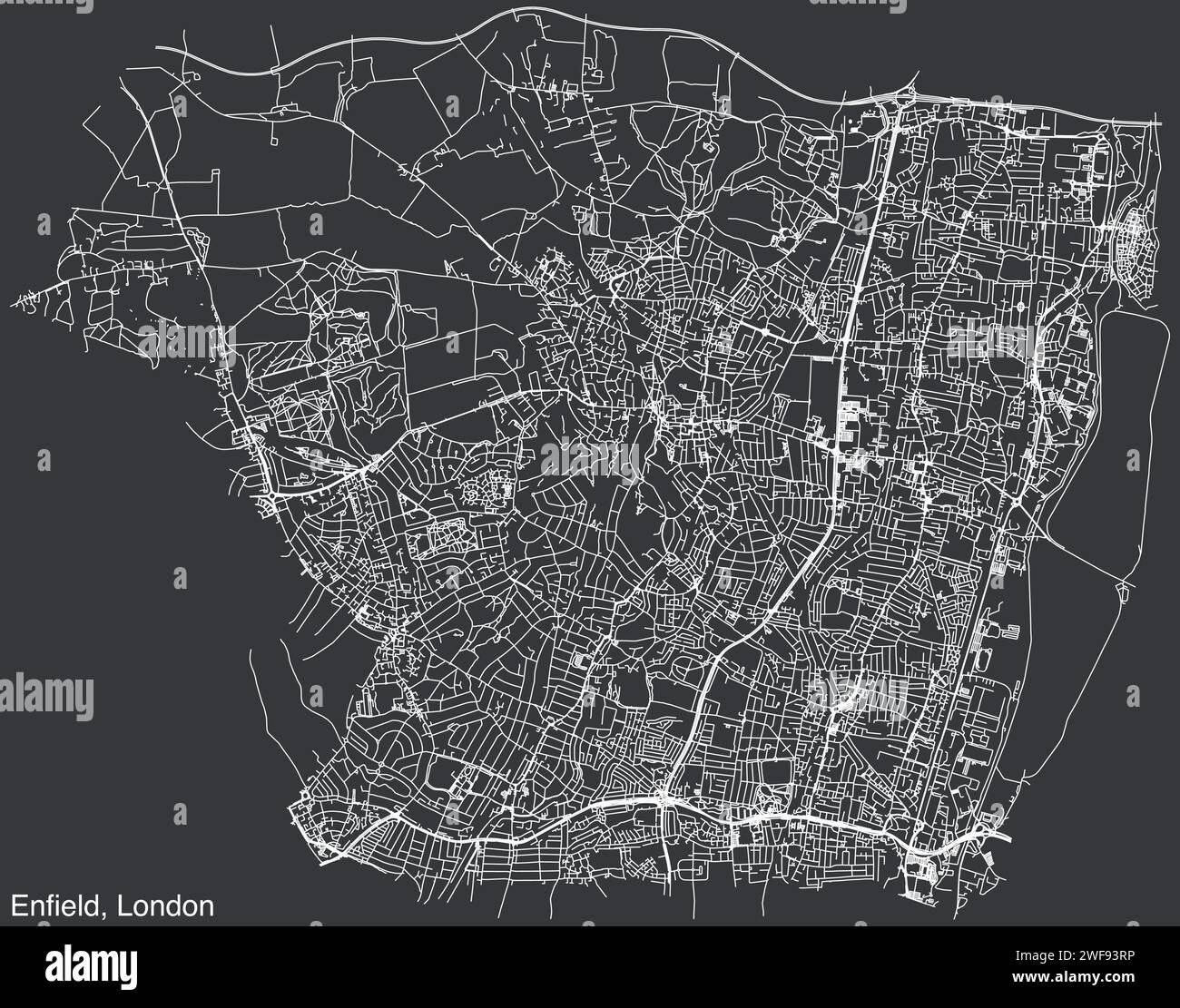 Map of enfield hi-res stock photography and images - Alamy