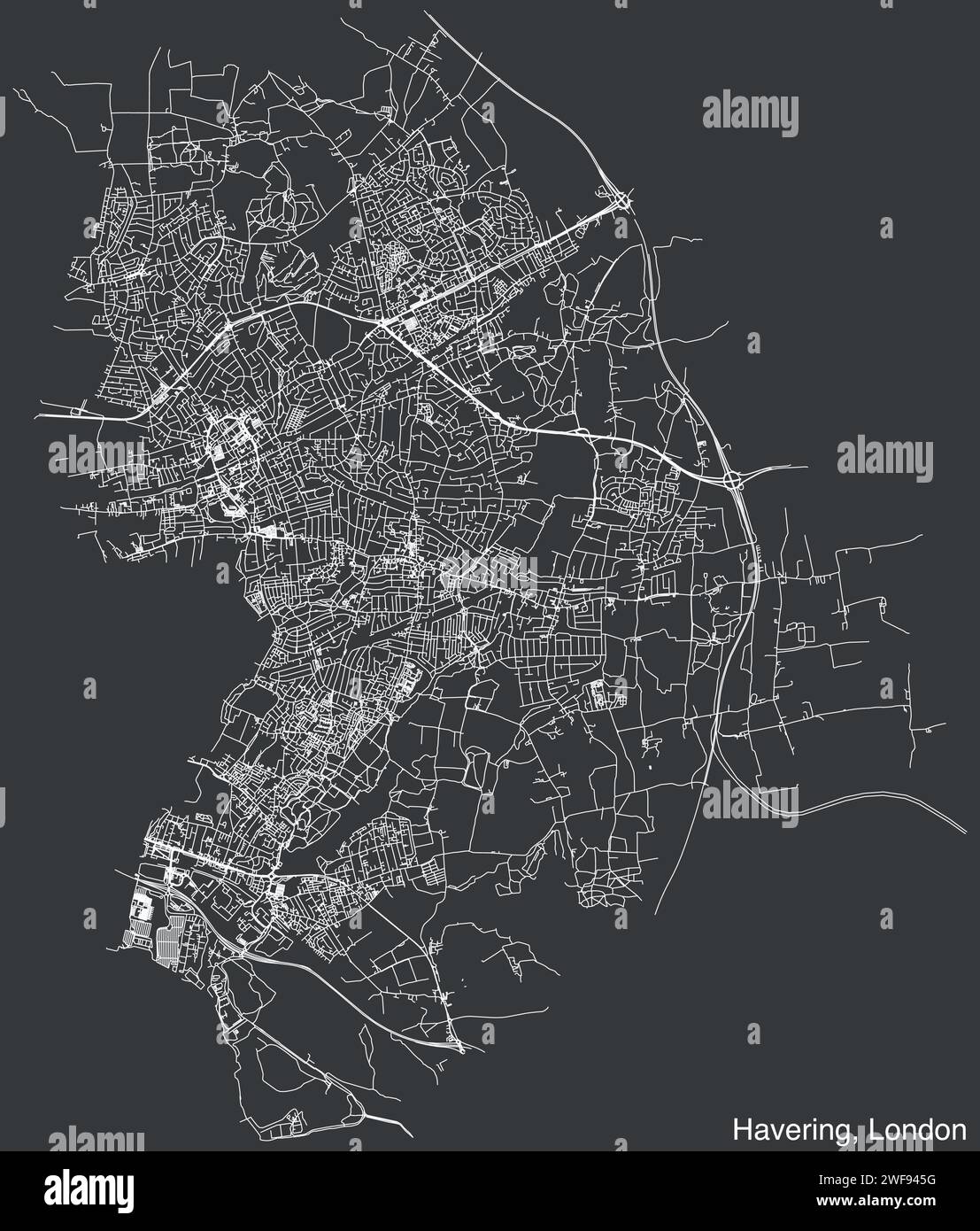 Havering vector map hi-res stock photography and images - Alamy