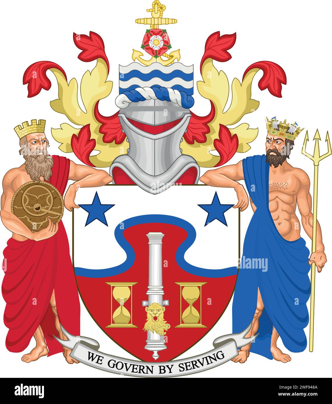 Coat of arms of the BOROUGH OF GREENWICH, LONDON Stock Vector Image ...