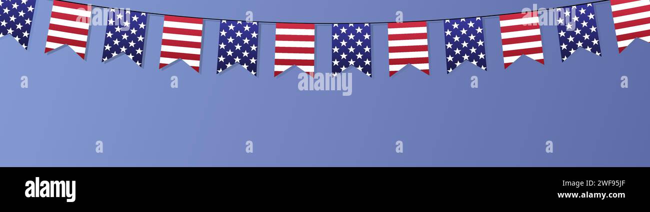 USA web banner. United States national flags vector background ...