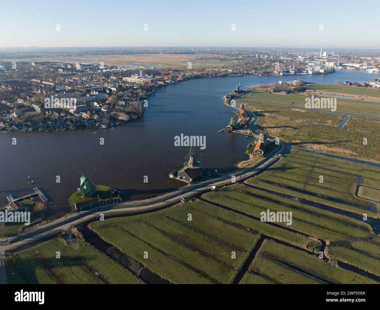 Zaanse Schans, touristic destination of a typical old dutch heritage ...