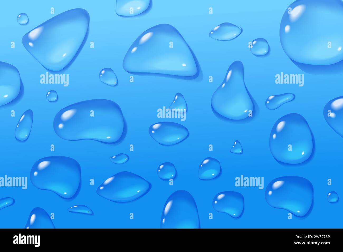 Blue drops background. Condensate glass in macro texture. Cold beverage ...