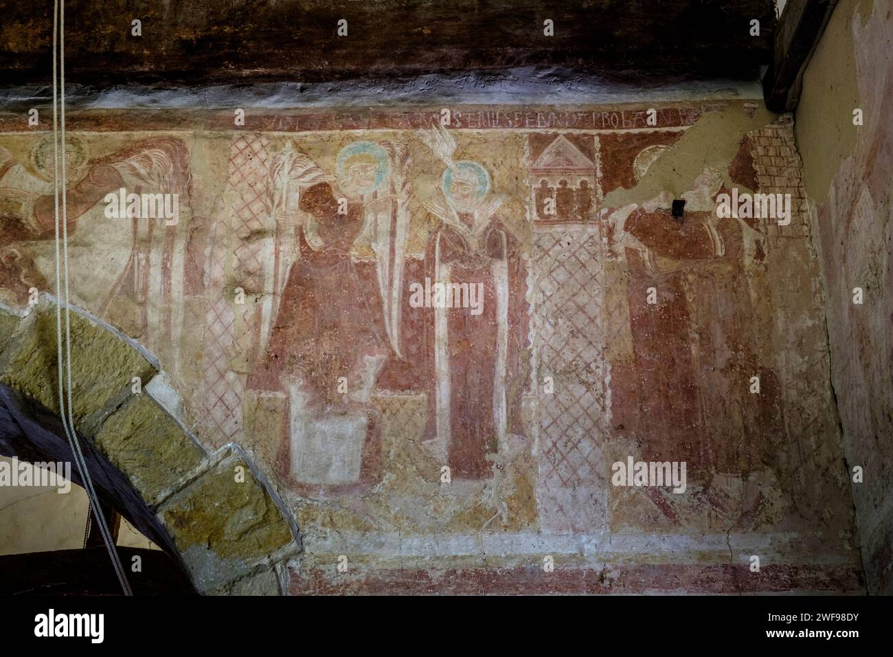 Hardham Church Saxon built with wall paintings from about 1100 AD The ...