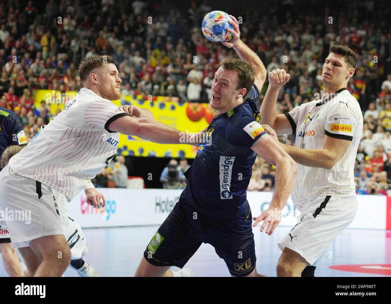 Felix Claar of Sweden during the Men's EHF Euro 2024, Placement Match 3 ...