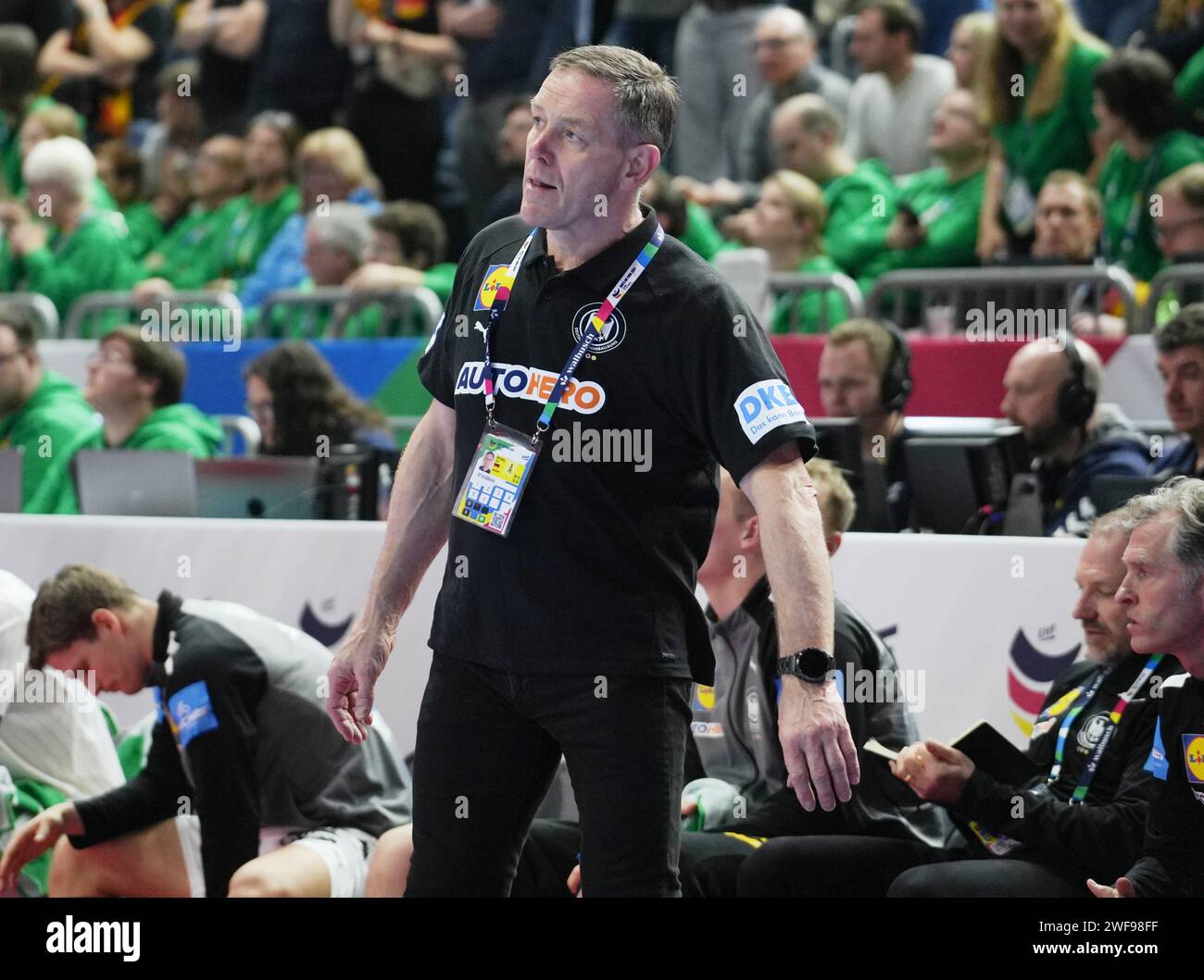 Coach Alfred Gislason of Germany during the Men's EHF Euro 2024 ...