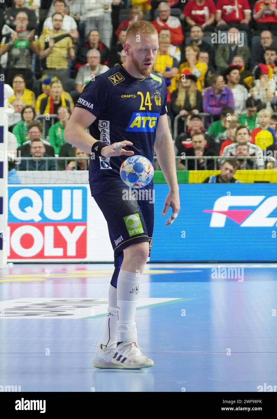 Jim Gottfridsson of Sweden during the Men's EHF Euro 2024, Placement ...