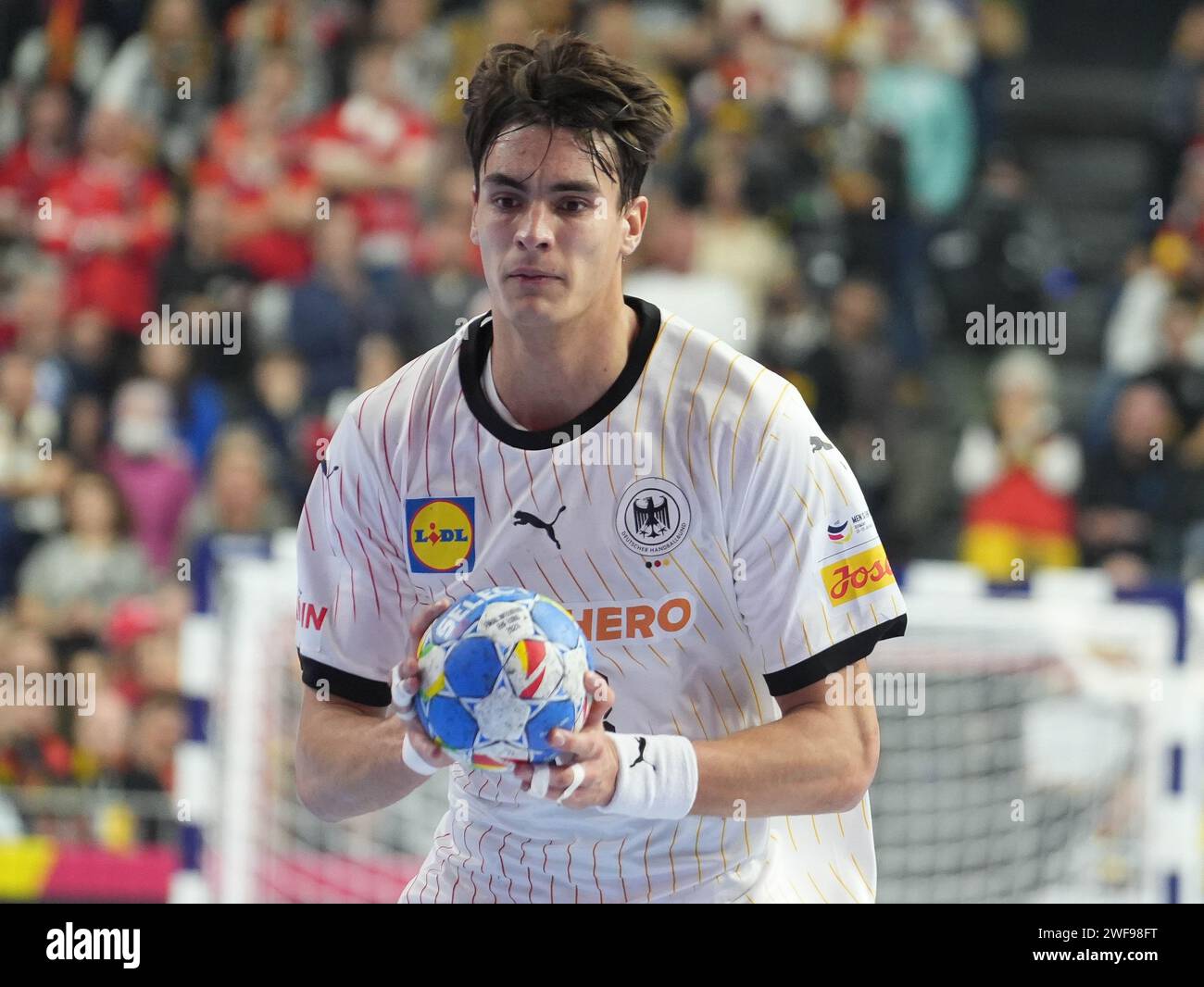 Julian Koster of Germany during the Men's EHF Euro 2024, Placement ...