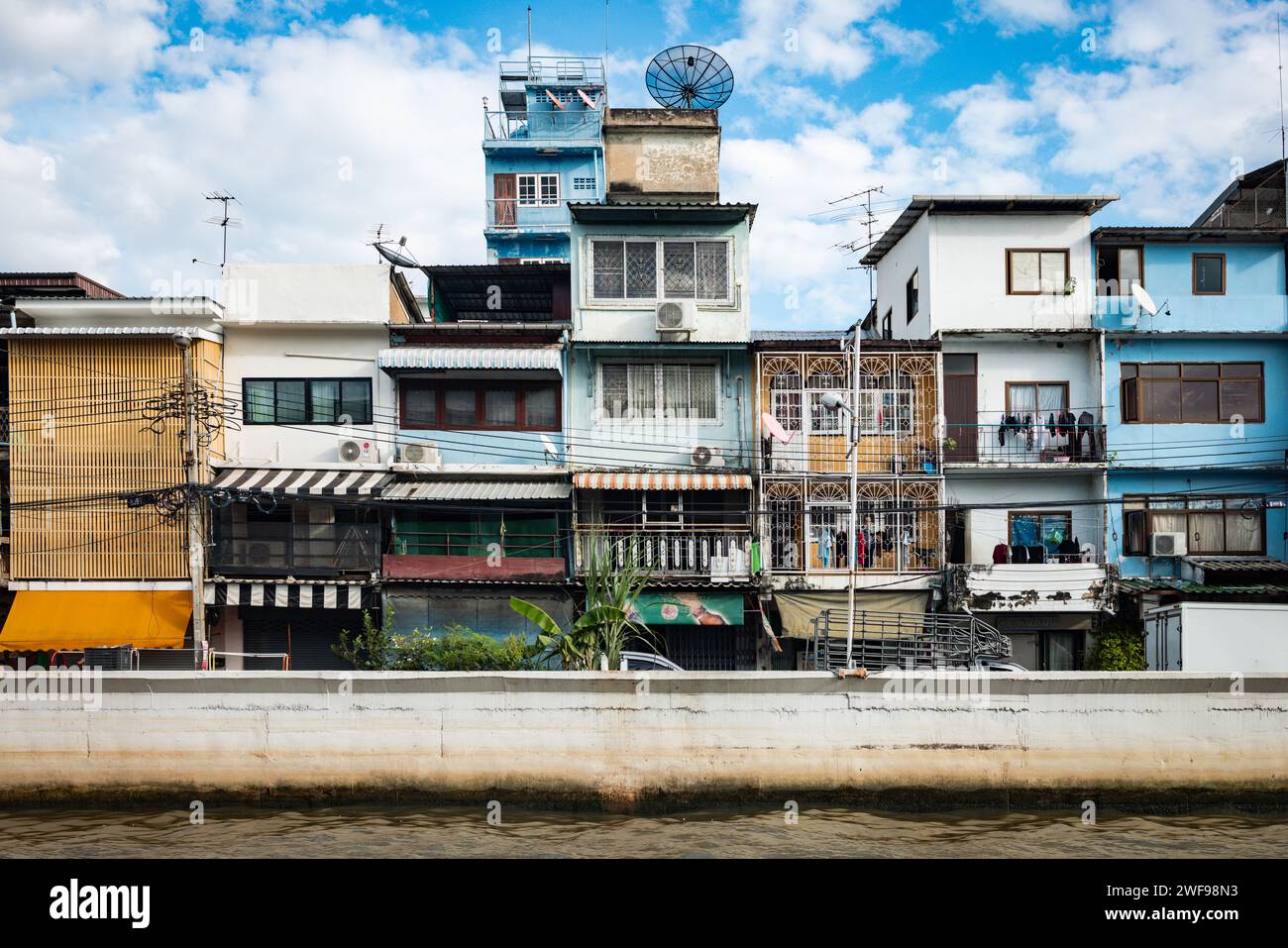 Buildings by Water, A View of a Cluster of Structures by a Body of ...