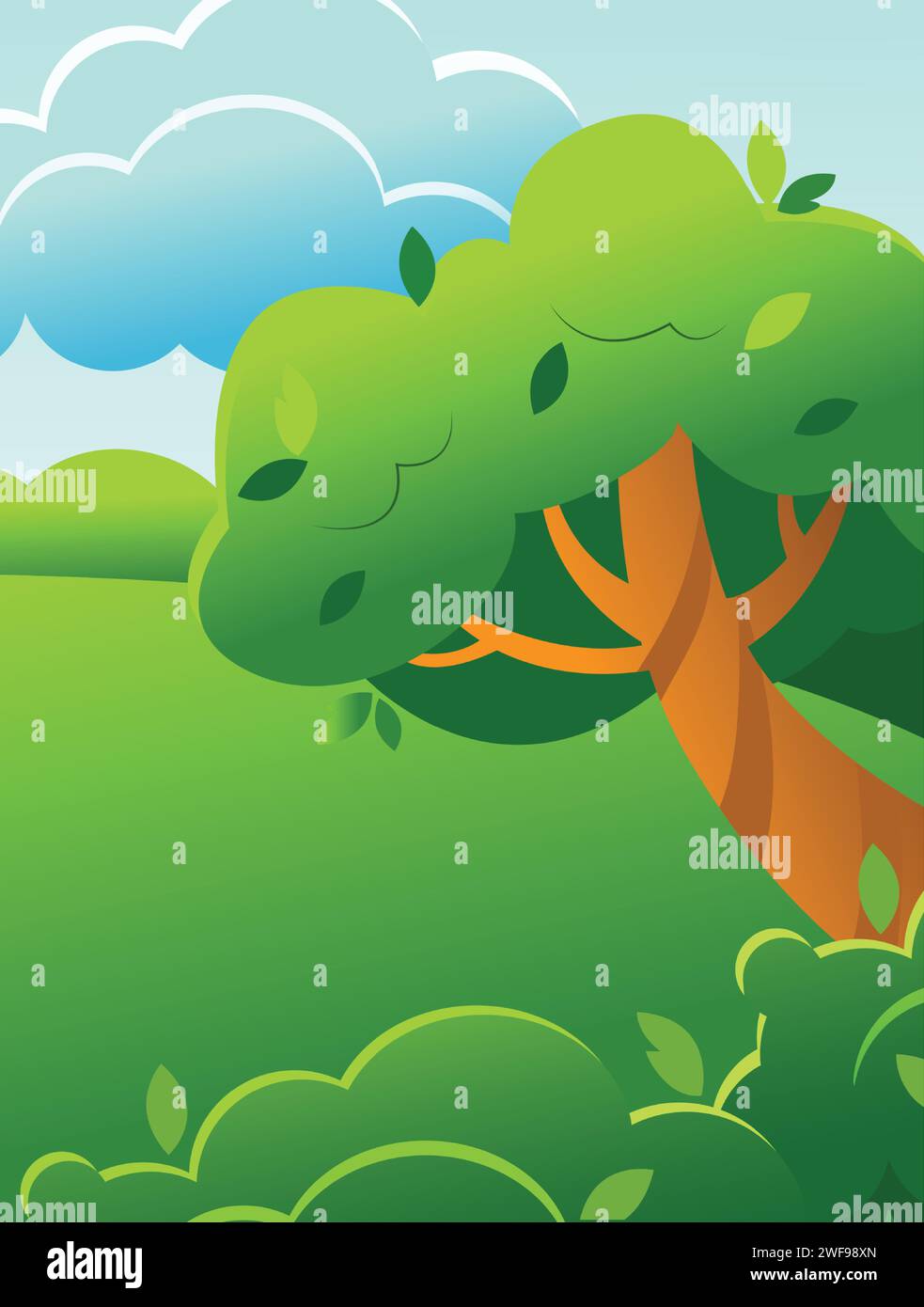 Forest field edge Stock Vector Images - Alamy