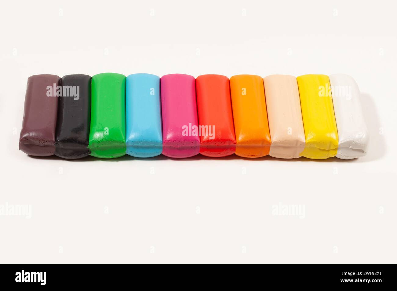 colorful modeling putty isolated on white Stock Photo - Alamy