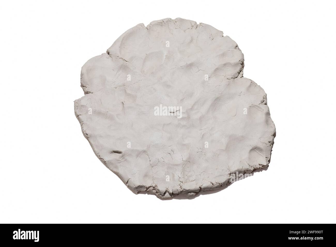 slab of gray clay isolated on white background Stock Photo - Alamy