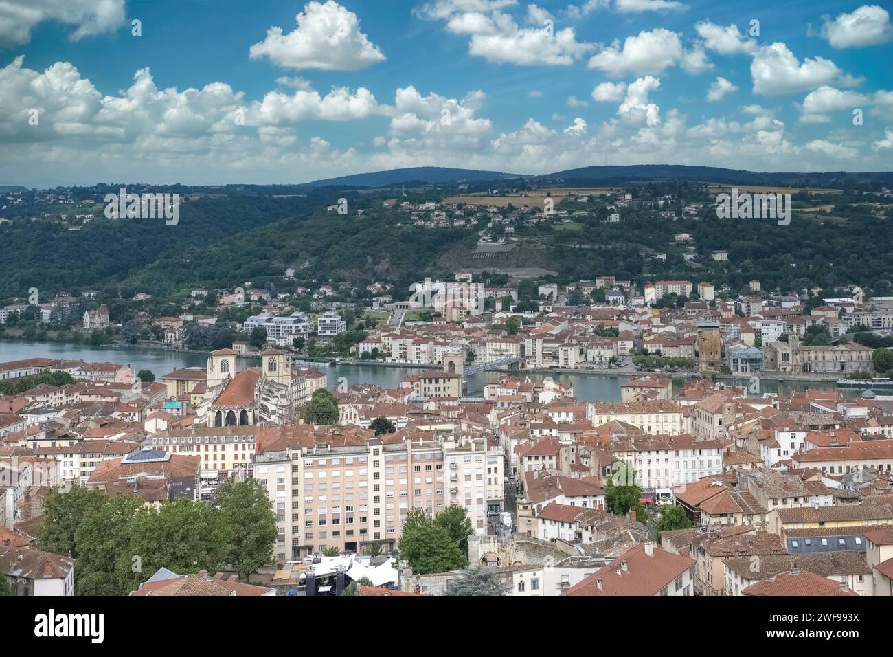 Aerial view town vienne france hi-res stock photography and images - Alamy