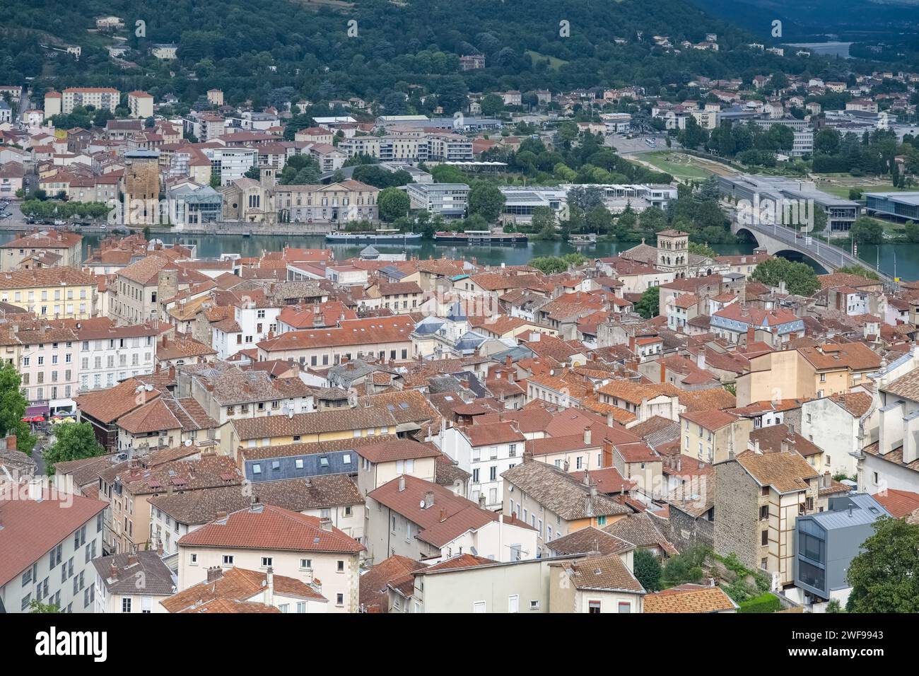 Aerial view town vienne france hi-res stock photography and images - Alamy