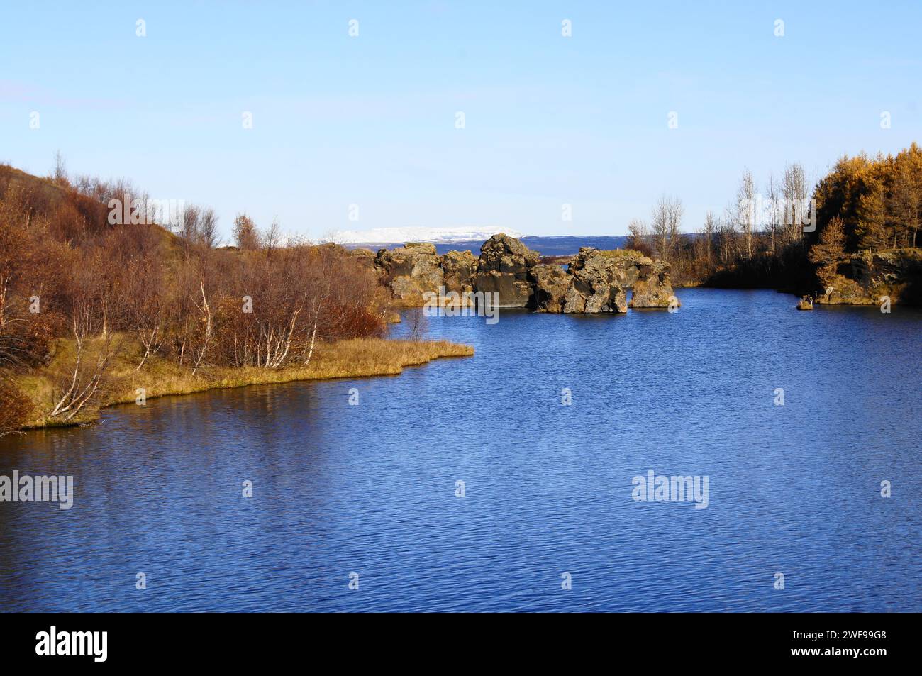 Dimmuborgir Lava Formations, Lake Myvatn, Northern Iceland Stock Photo ...