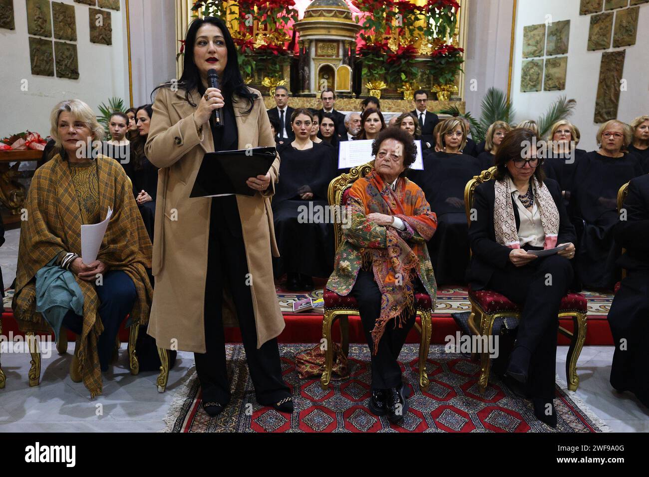 in the photo from the left the actress Pamela Villoresi the teacher ...