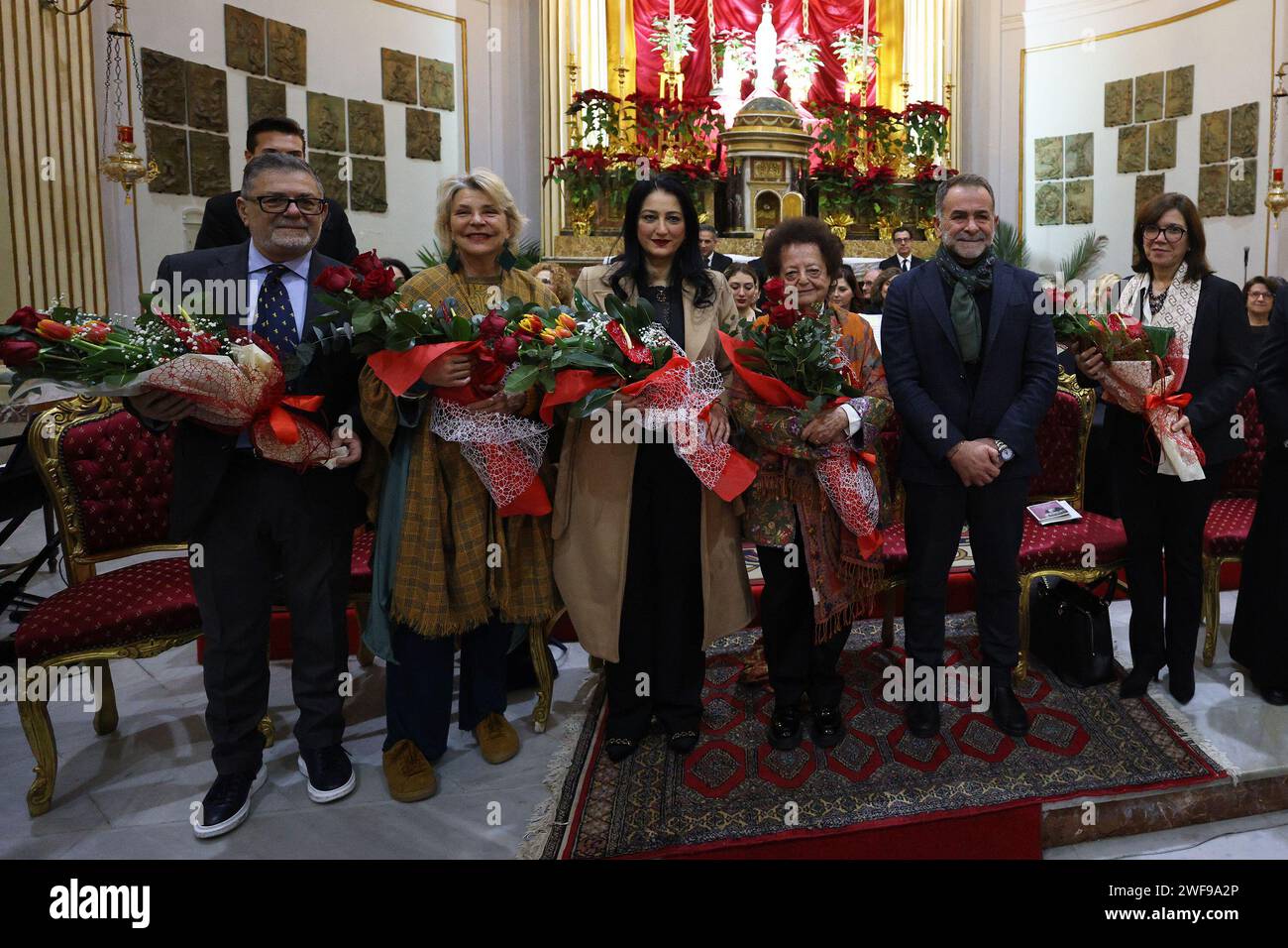 in the photo from the left Antonio Oliveri the actress Pamela Villoresi ...