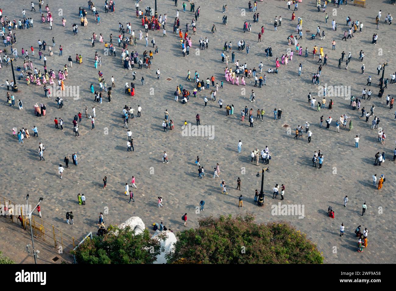 Indian People Looking Up At The Sky