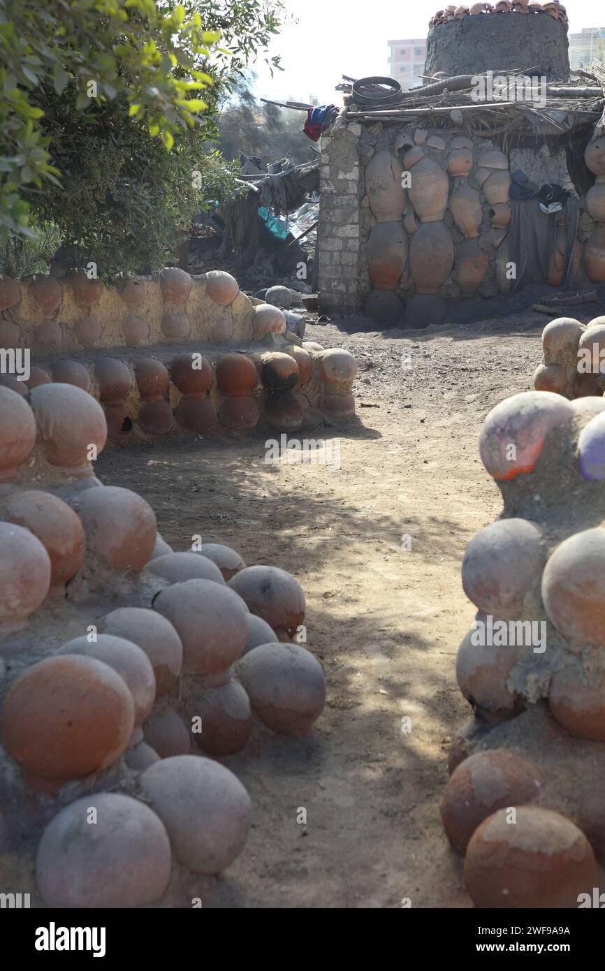 pottery, buildings, suny in a village Stock Photo - Alamy