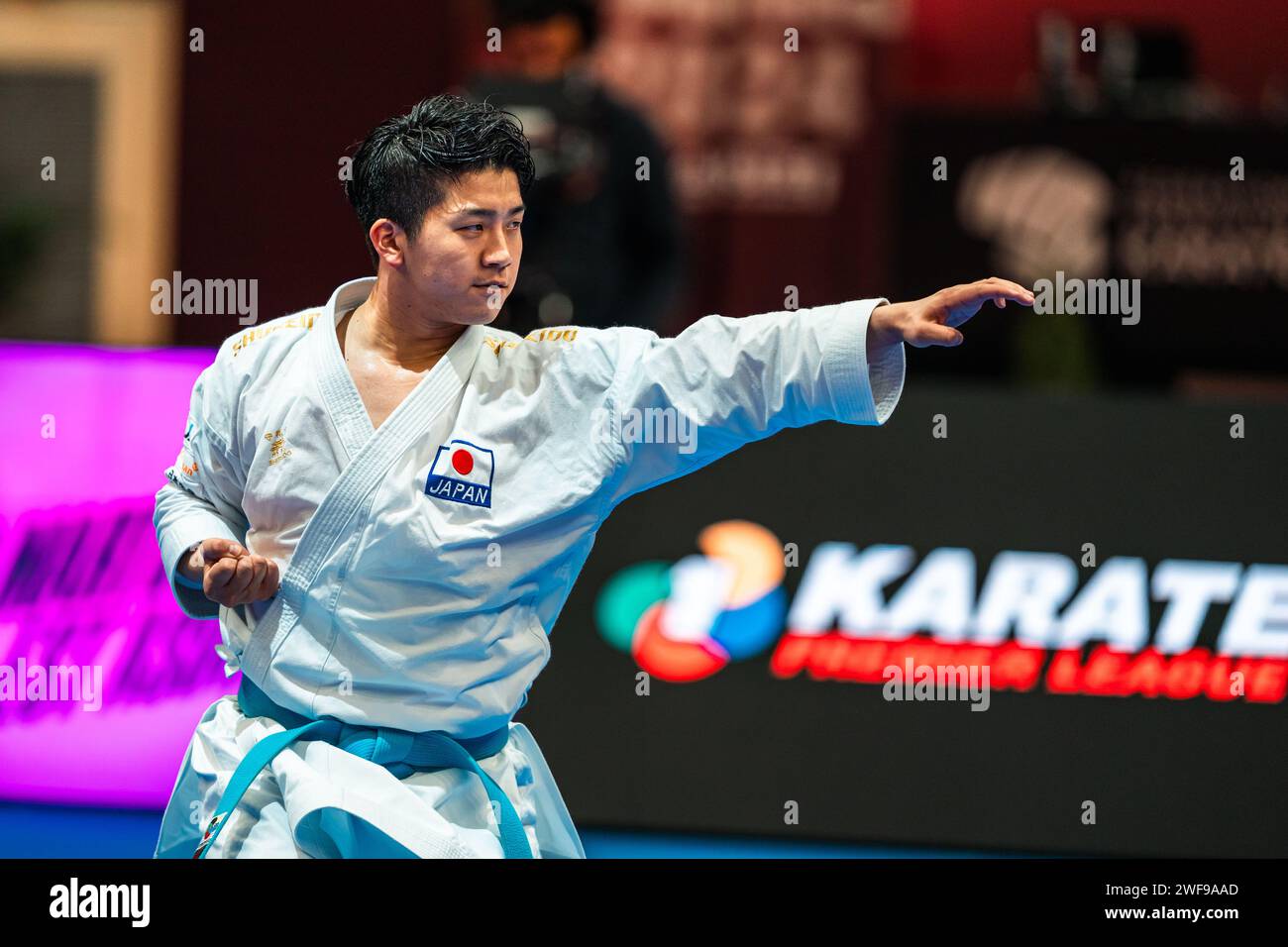 Kakeru NISHIYAMA of Japan, Male Kata Final, during the Paris Open ...