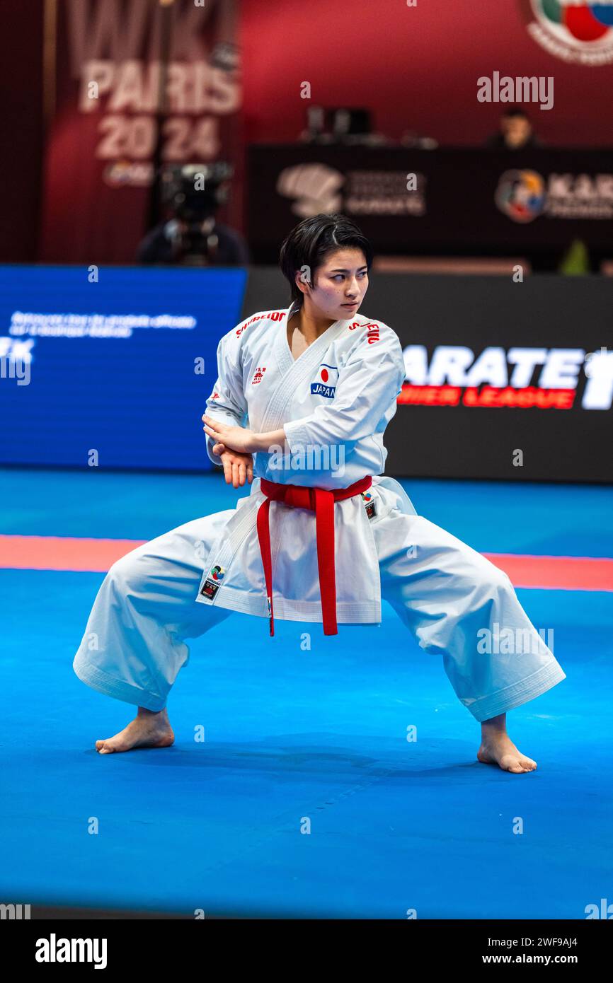 Saeko Azuma Of Japan Female Kata Final During The Paris Open Karate