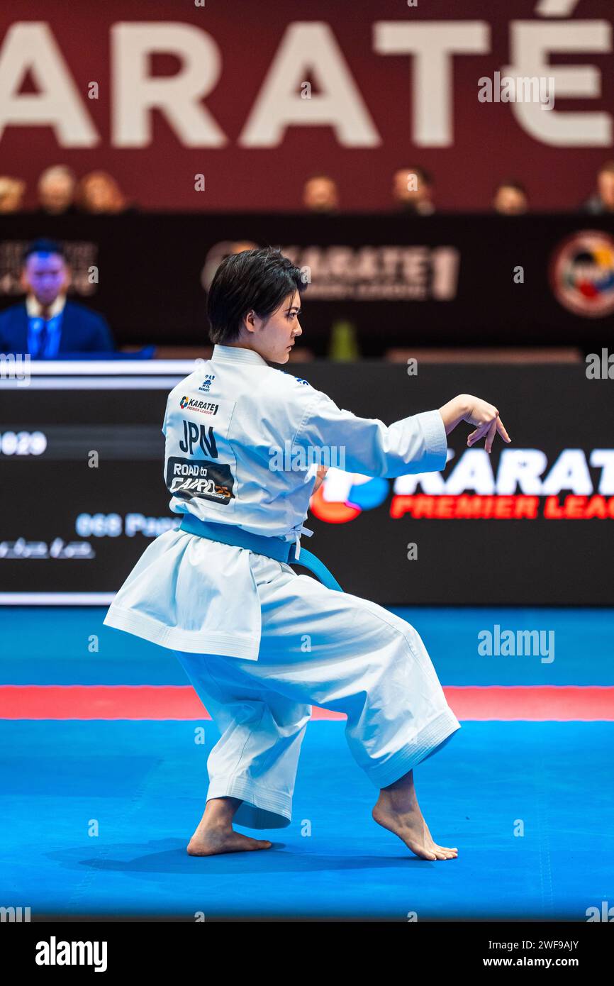 Mayo ONO of Japan, Female Kata Final, during the Paris Open Karate 2024 ...