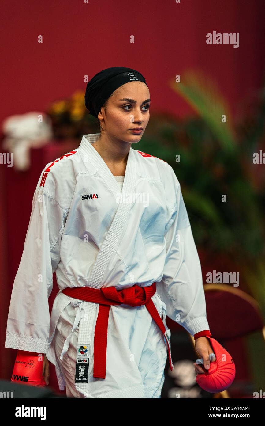 Mobina HEYDARIOZOMCHELOEI of Islamic Republic of Iran, Female Kumite ...