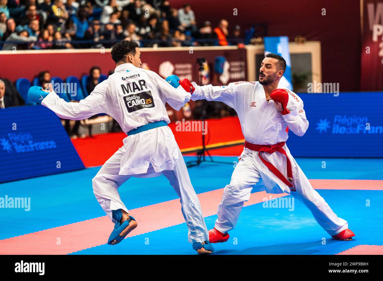 Said OUBAYA of Marocco and Luca MARESCA of Italy, Male Kumite -67kg ...