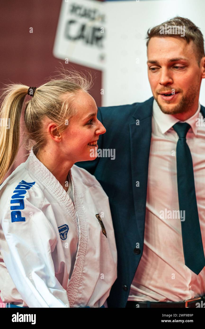 Mia BITSCH of Germany, Female Kumite -55 Kg Final, during the Paris ...
