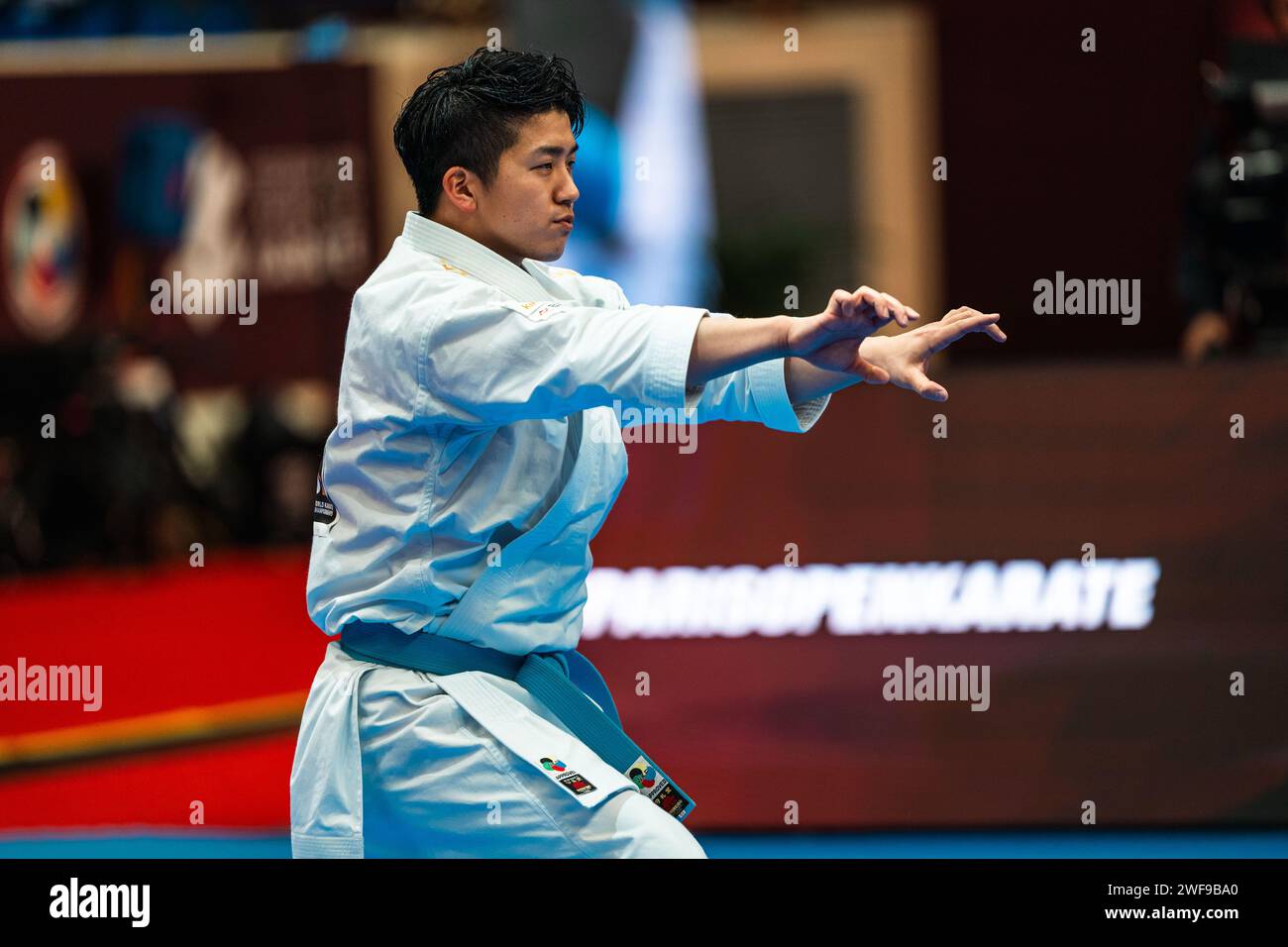 Kakeru NISHIYAMA of Japan, Male Kata Final, during the Paris Open ...