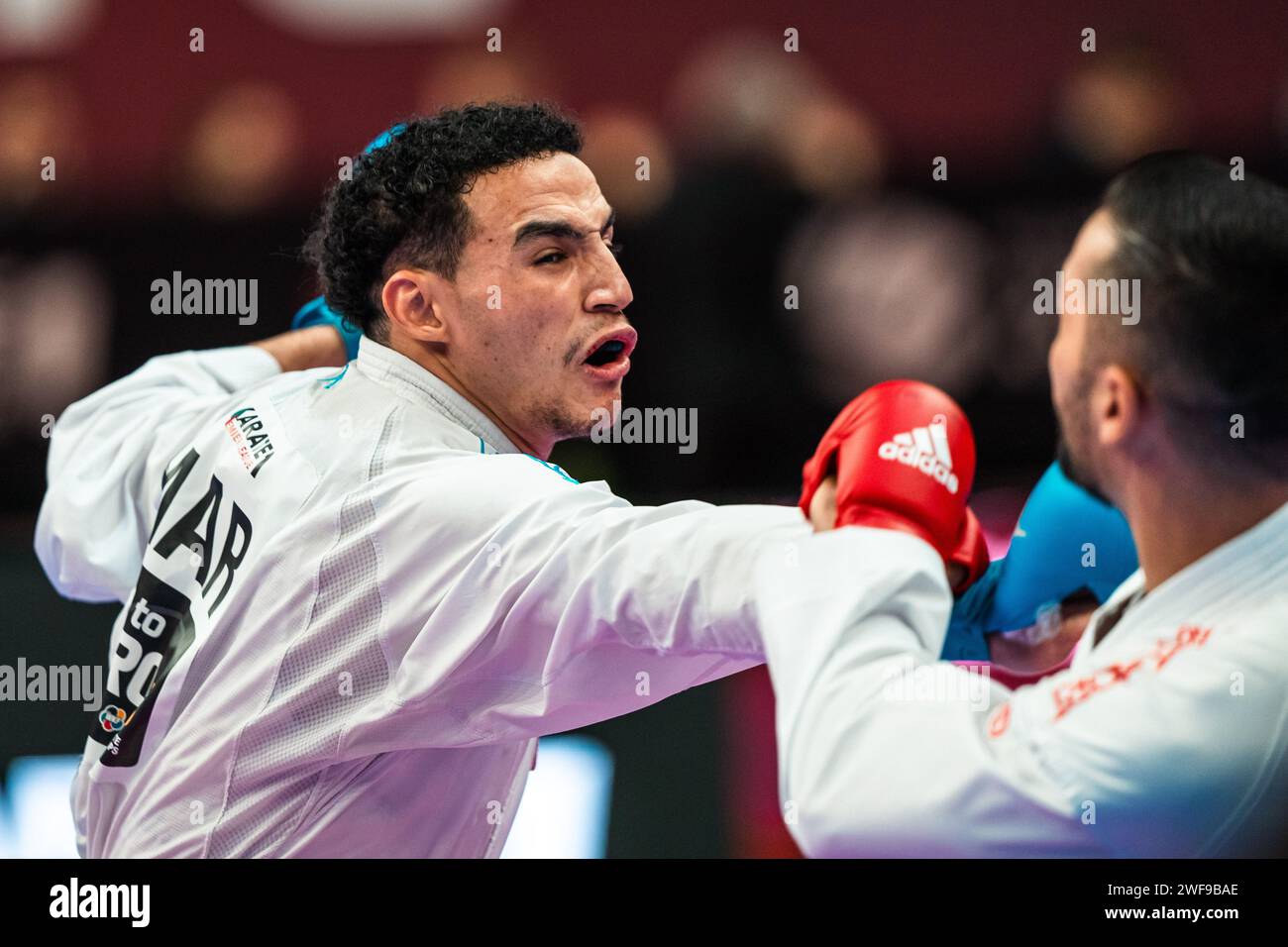 Said OUBAYA of Marocco and Luca MARESCA of Italy, Male Kumite -67kg ...