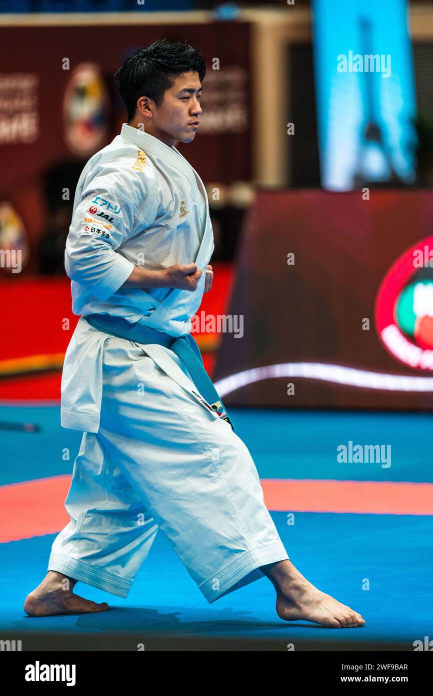 Kakeru NISHIYAMA of Japan, Male Kata Final, during the Paris Open ...