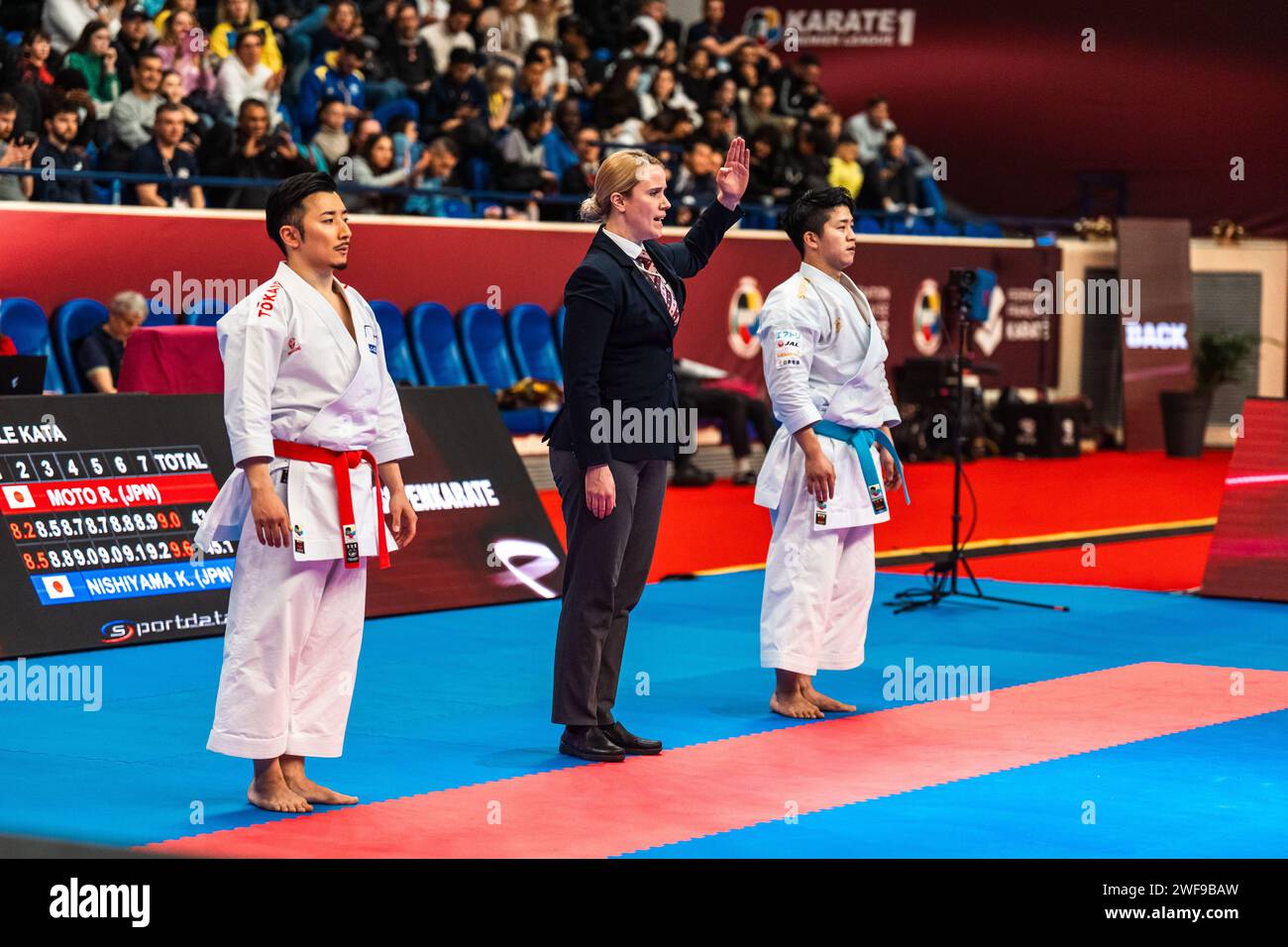 Kakeru NISHIYAMA of Japan and Ryuji MOTO of Japan, Male Kata Final ...
