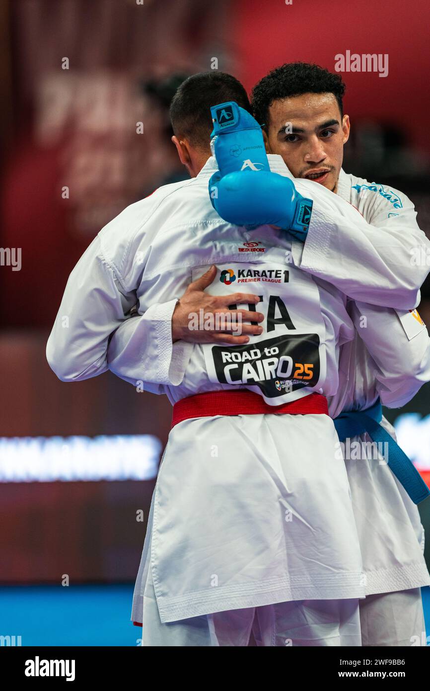 Said OUBAYA of Marocco and Luca MARESCA of Italy, Male Kumite -67kg ...