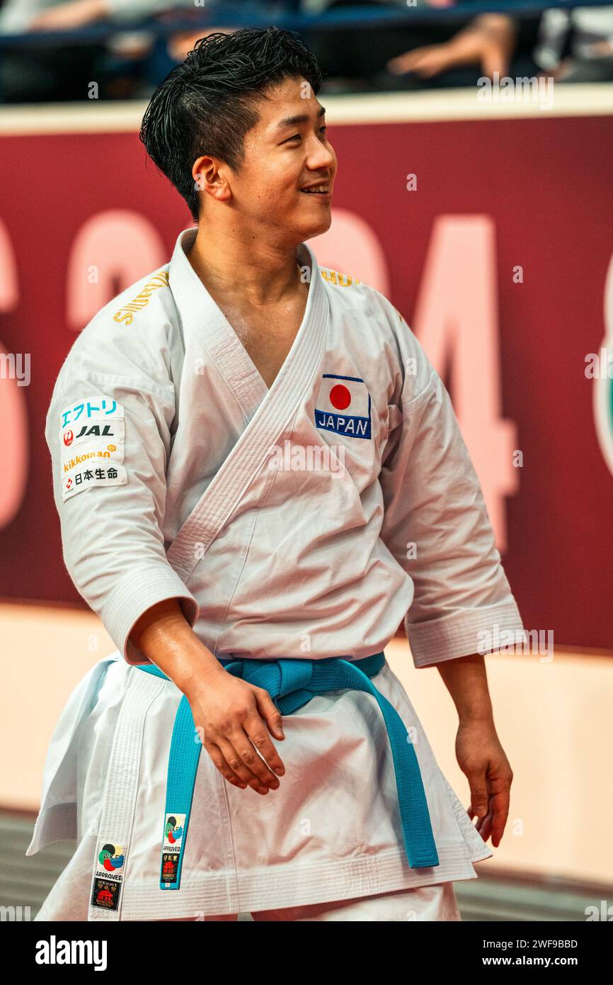 Kakeru NISHIYAMA of Japan, Male Kata Final, during the Paris Open ...