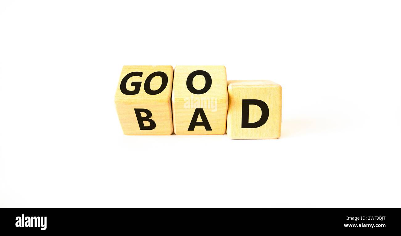 Good or bad symbol. Turned wooden cubes and changed the word bad to ...