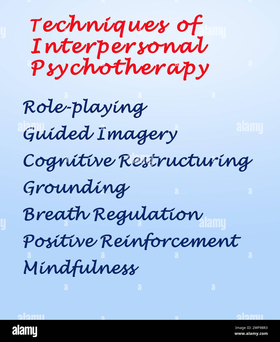 Seven Techniques of Interpersonal Psychotherapy Stock Photo - Alamy Seven Techniques of Interpersonal Psychotherapy Stock Photo - Alamy