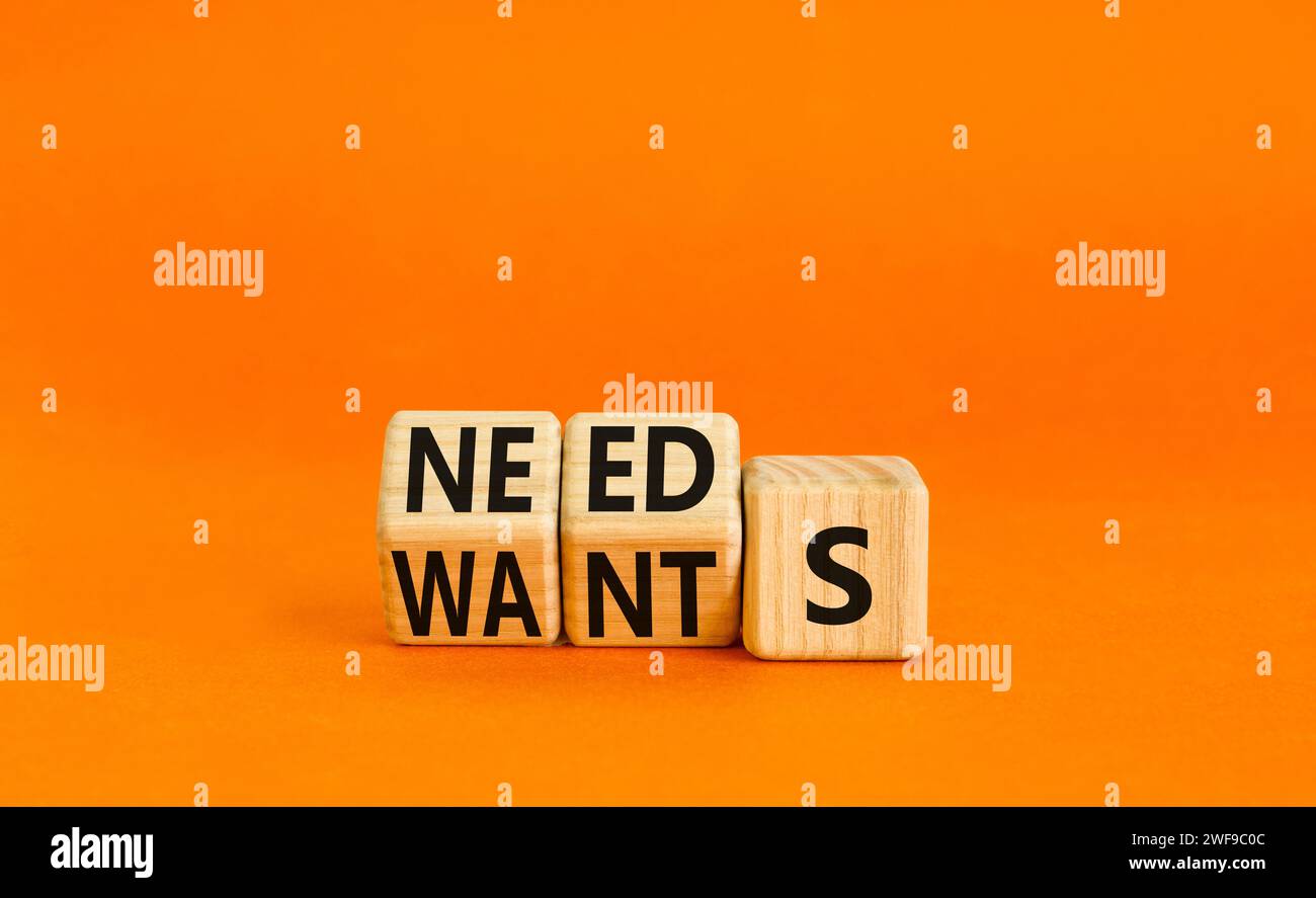 Wants or needs symbol. Turned wooden cubes and changed the word wants ...