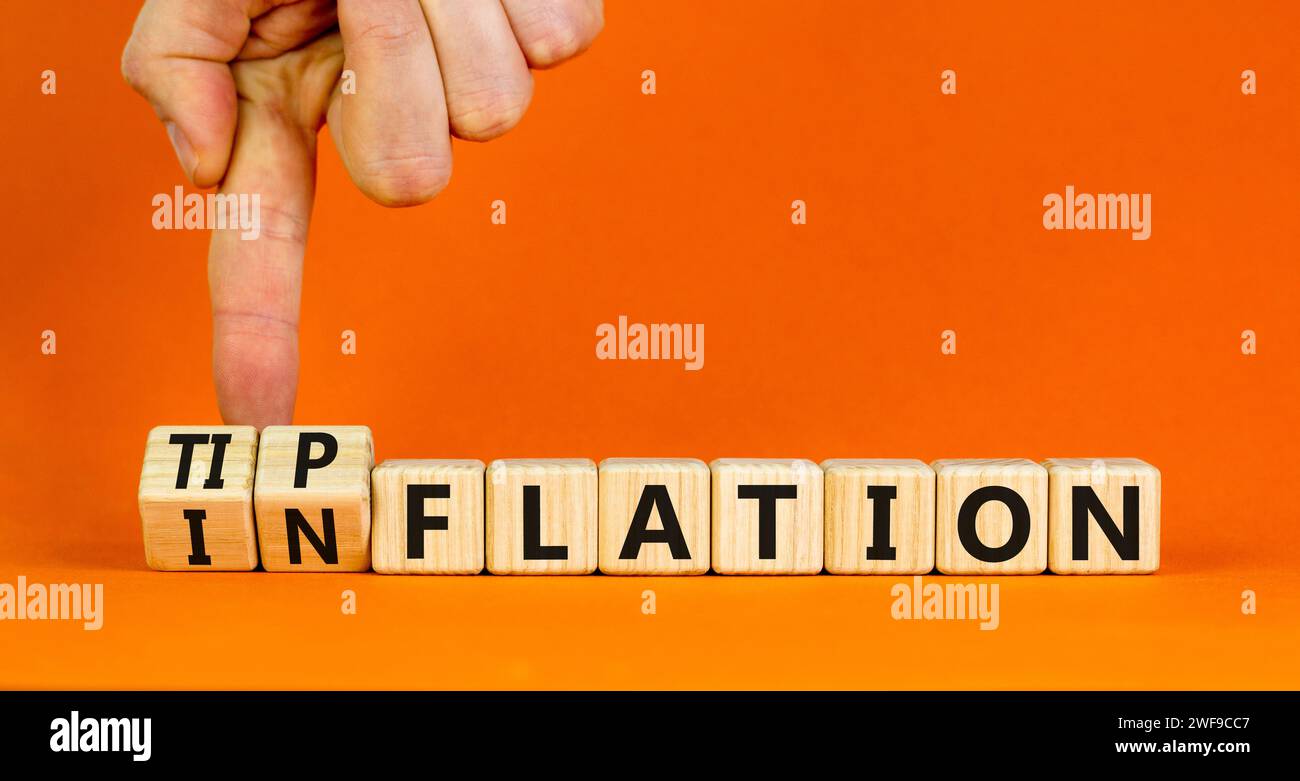 Inflation or tipflation symbol. Concept words Inflation Tipflation on ...