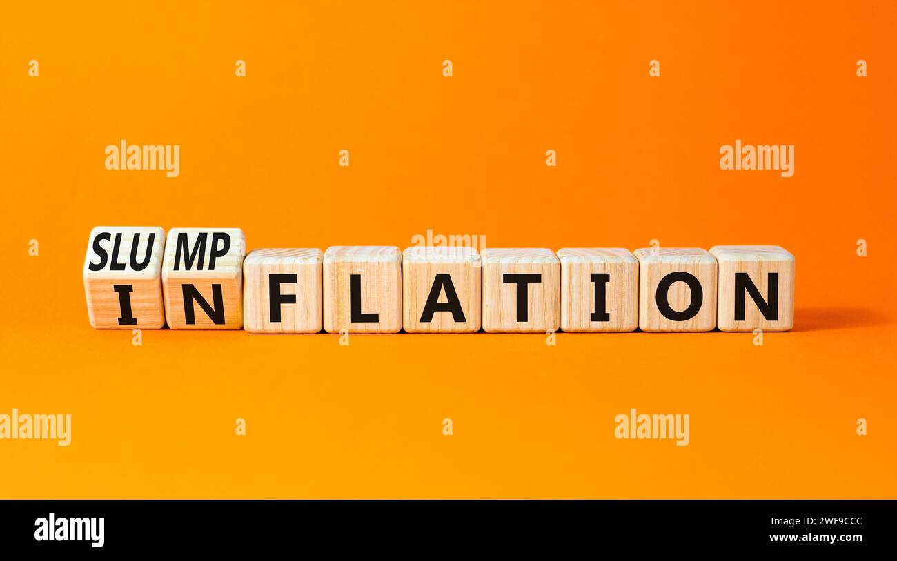 Inflation or slumpflation symbol. Concept word Inflation Slumpflation ...