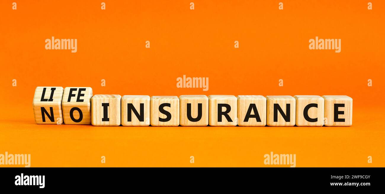 Life or no insurance symbol. Concept words Life insurance No insurance ...