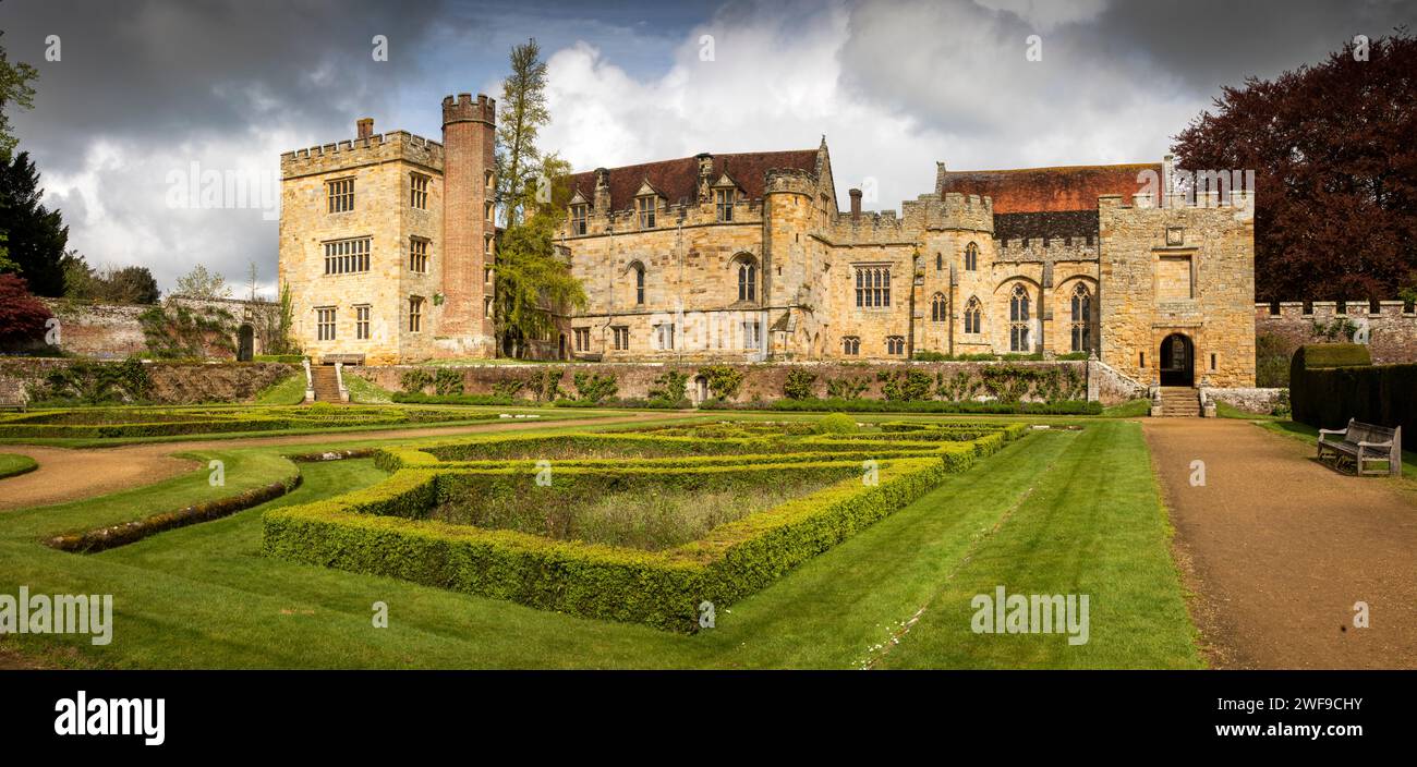UK, England Kent, Penshurst, Penshurst Place, house from the South Lawn ...