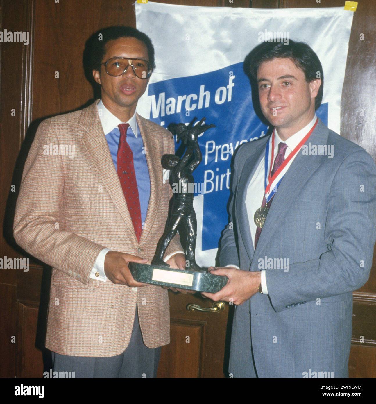 Arthur Ashe, Rick Pitino, 1991. ph: John Barrett/PHOTOlink/Courtesy ...