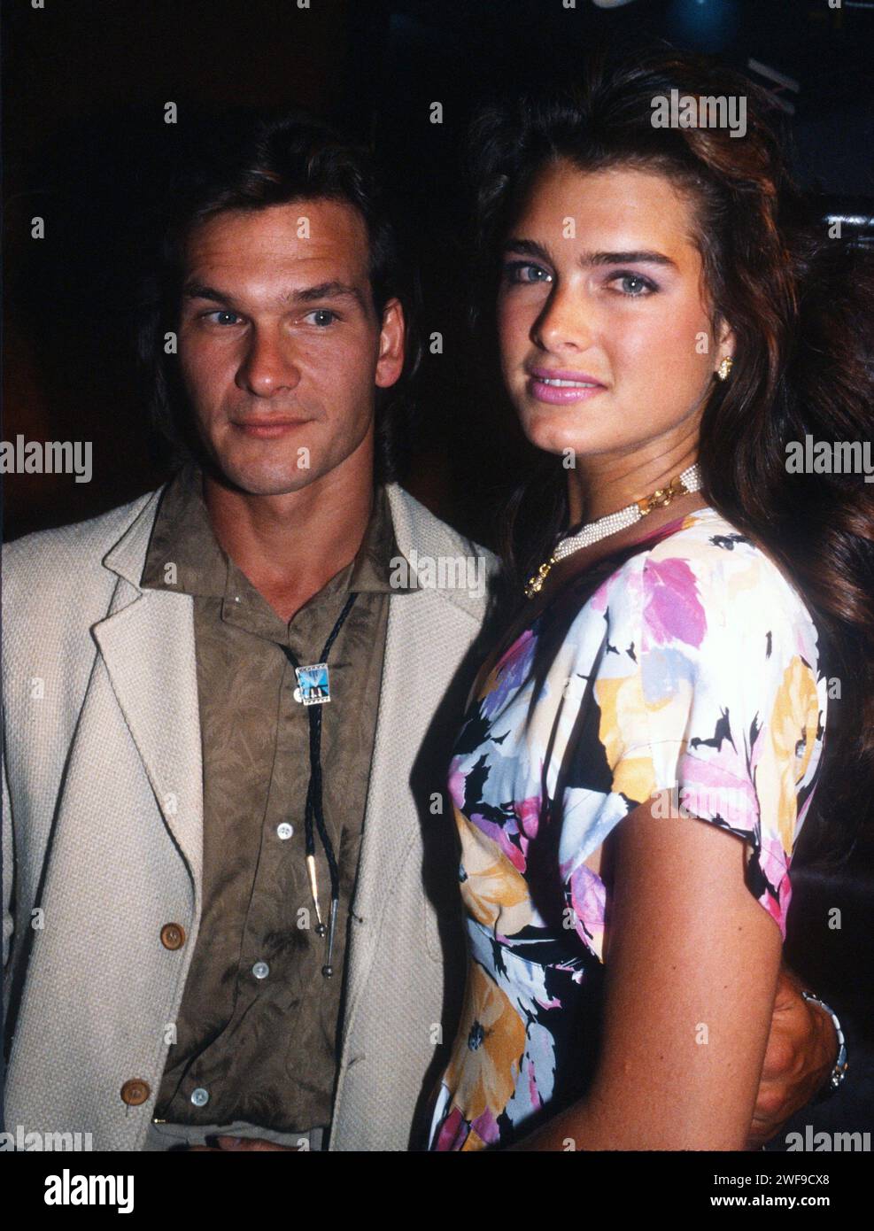 Patrick Swayze, Brooke Shields, 1988. ph: John Barrett/PHOTOlink ...