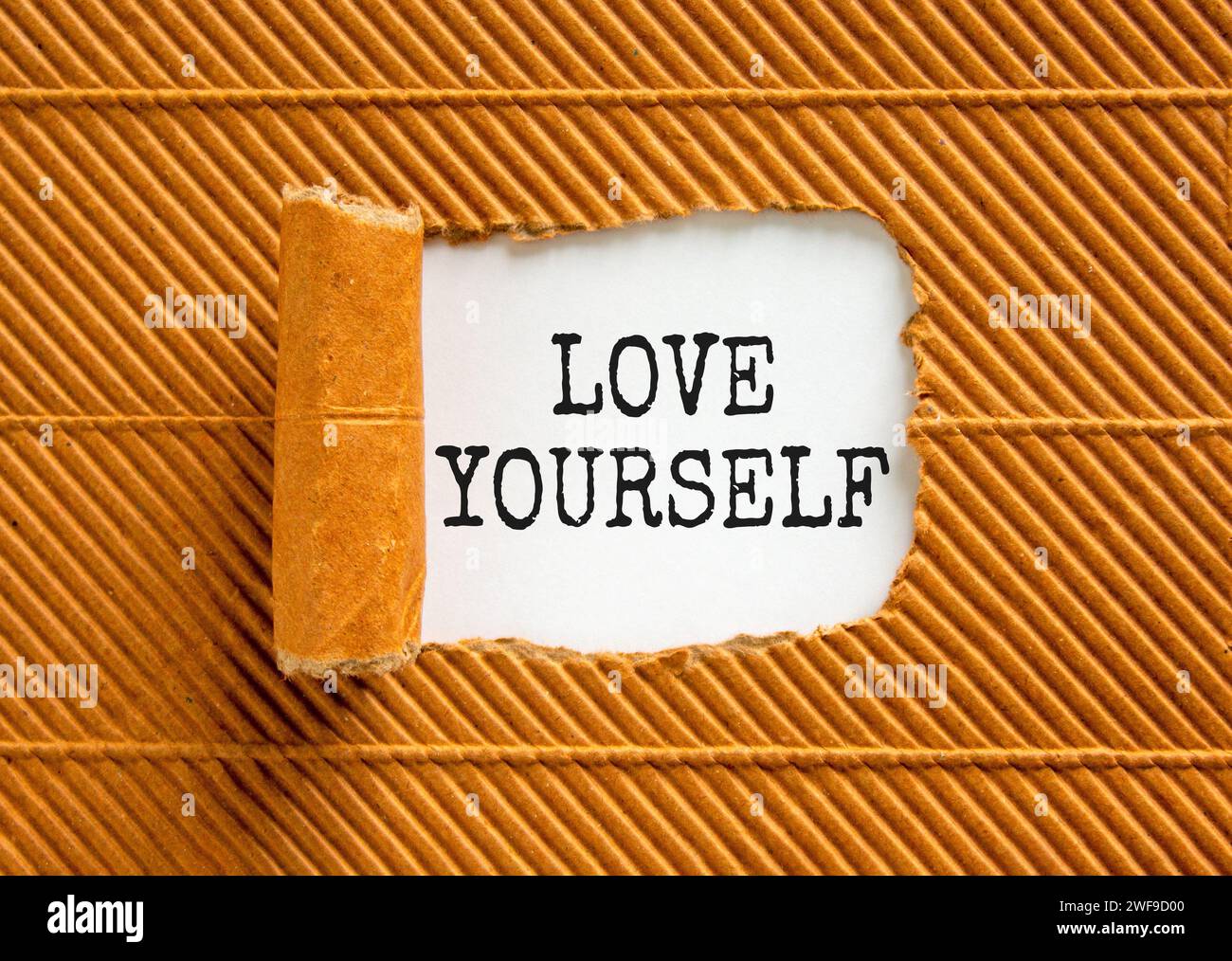 Love yourself symbol. Concept words Love yourself on beautiful white ...