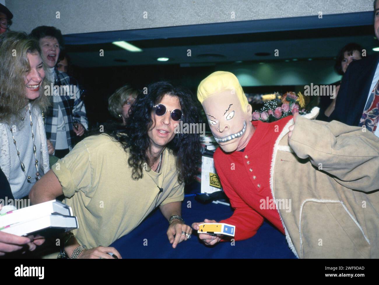 Howard Stern posing with Beavis at a book signing for his book Private ...