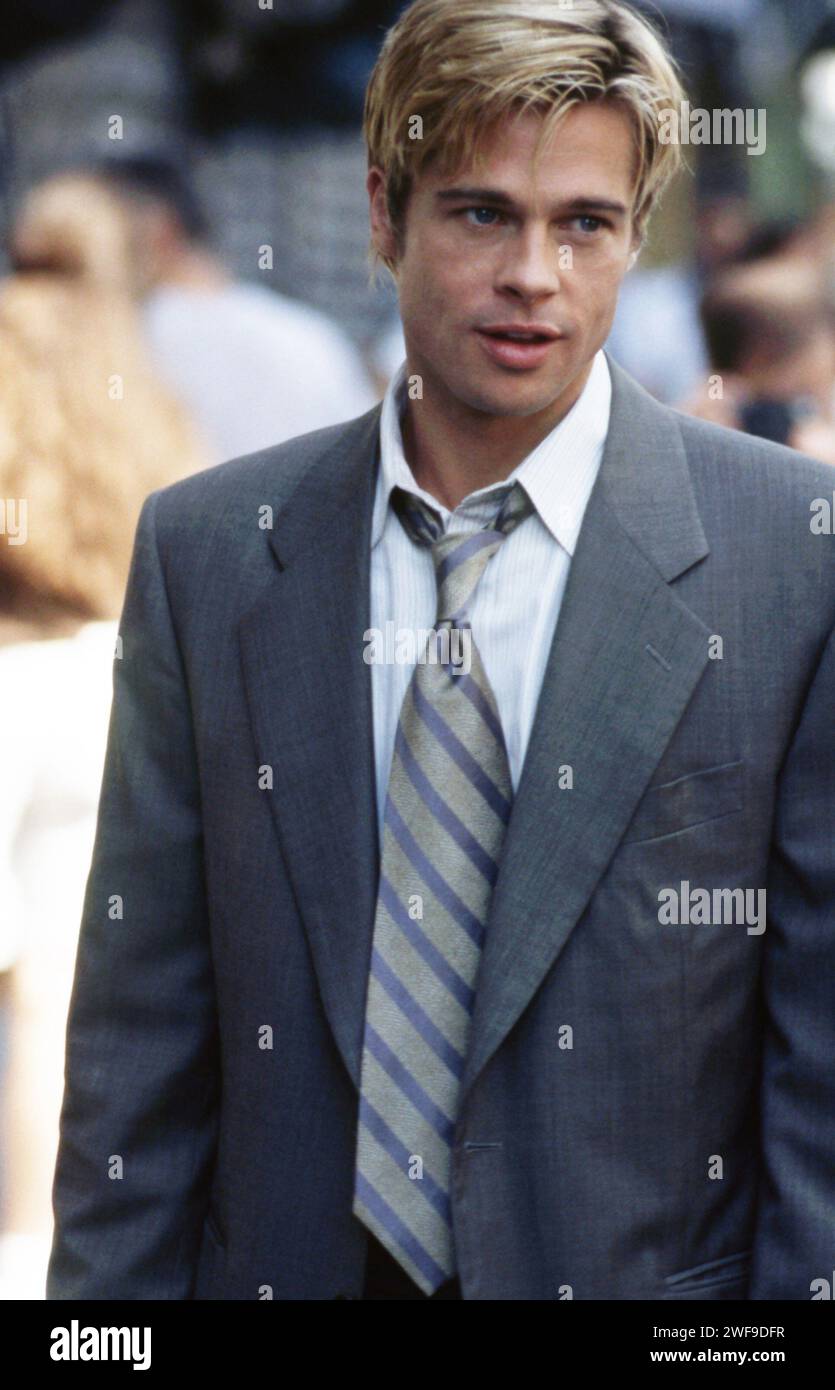 Brad Pitt on-set during filming of MEET JOE BLACK (1998), New York 1997 ...